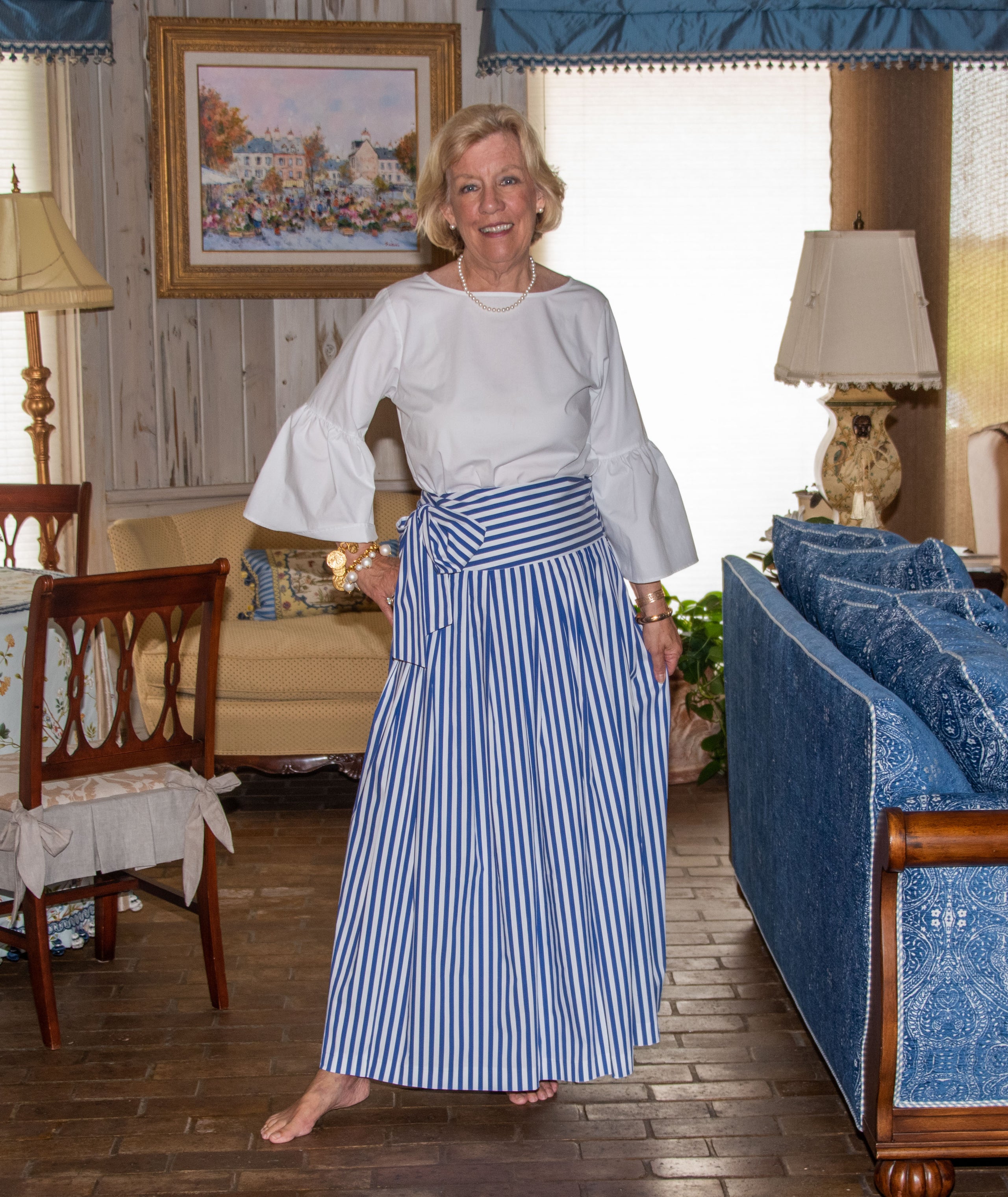 #016 ANNA BELLE WRAP AROUND ONE SIZE MAXI SKIRT - COTTON | Diane Bailey ...